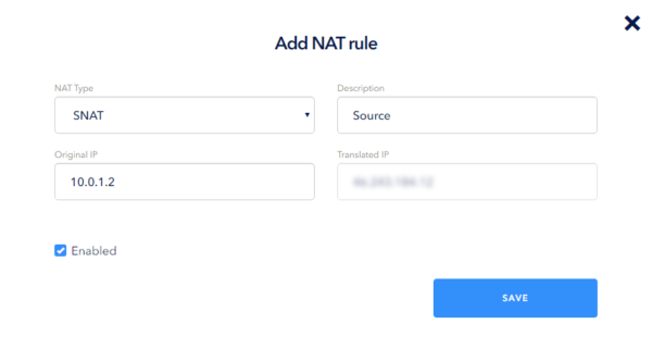 Cómo configurar NAT para redes enrutadas en el Panel de control