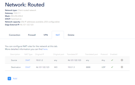 How to Configure NAT for Routed Networks in Control Panel