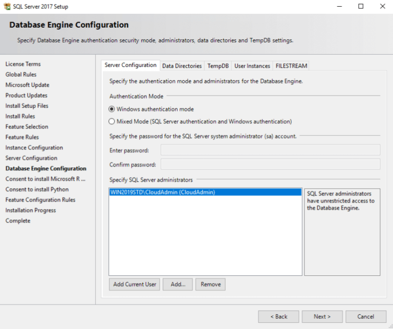 Install And Configure Ms Sql Server Express On Windows Serverspace