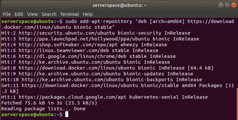 How to install Docker on Ubuntu 18.04 LTS | Serverspace