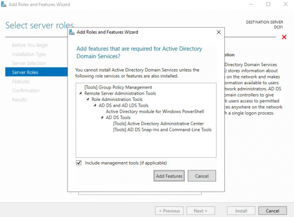 Installing Active Directory on Windows Server 2019 | Serverspace