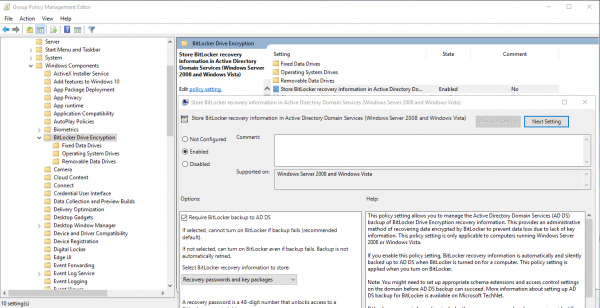 How to Store and Manage BitLocker Recovery Keys in Active Directory (AD)