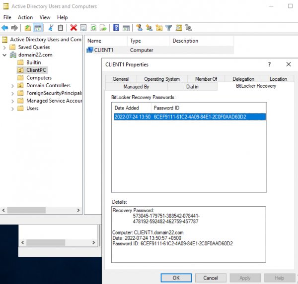 How To Save Bitlocker Recovery Keys In Active Directory Ad