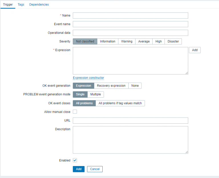 Creating And Configuring Triggers In Zabbix