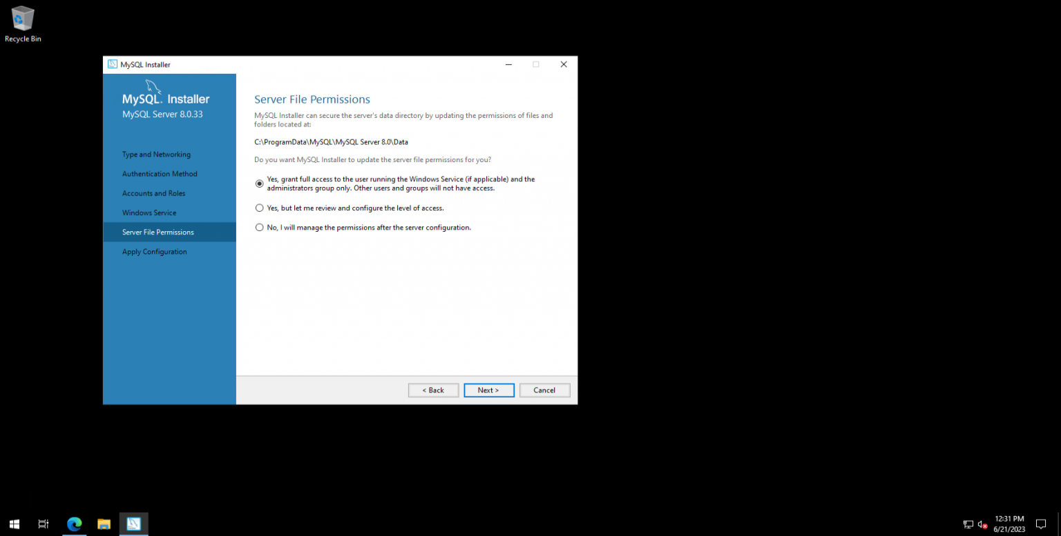 Install mysql Windows Server - Serverspace.io