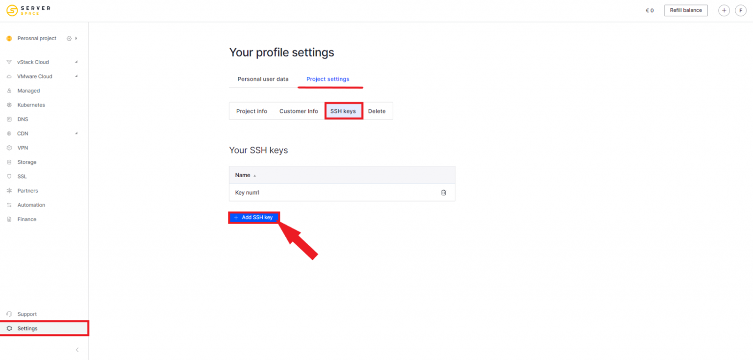 How To Create Ssh Key In Serverspace Control Panel Serverspace Tutorials