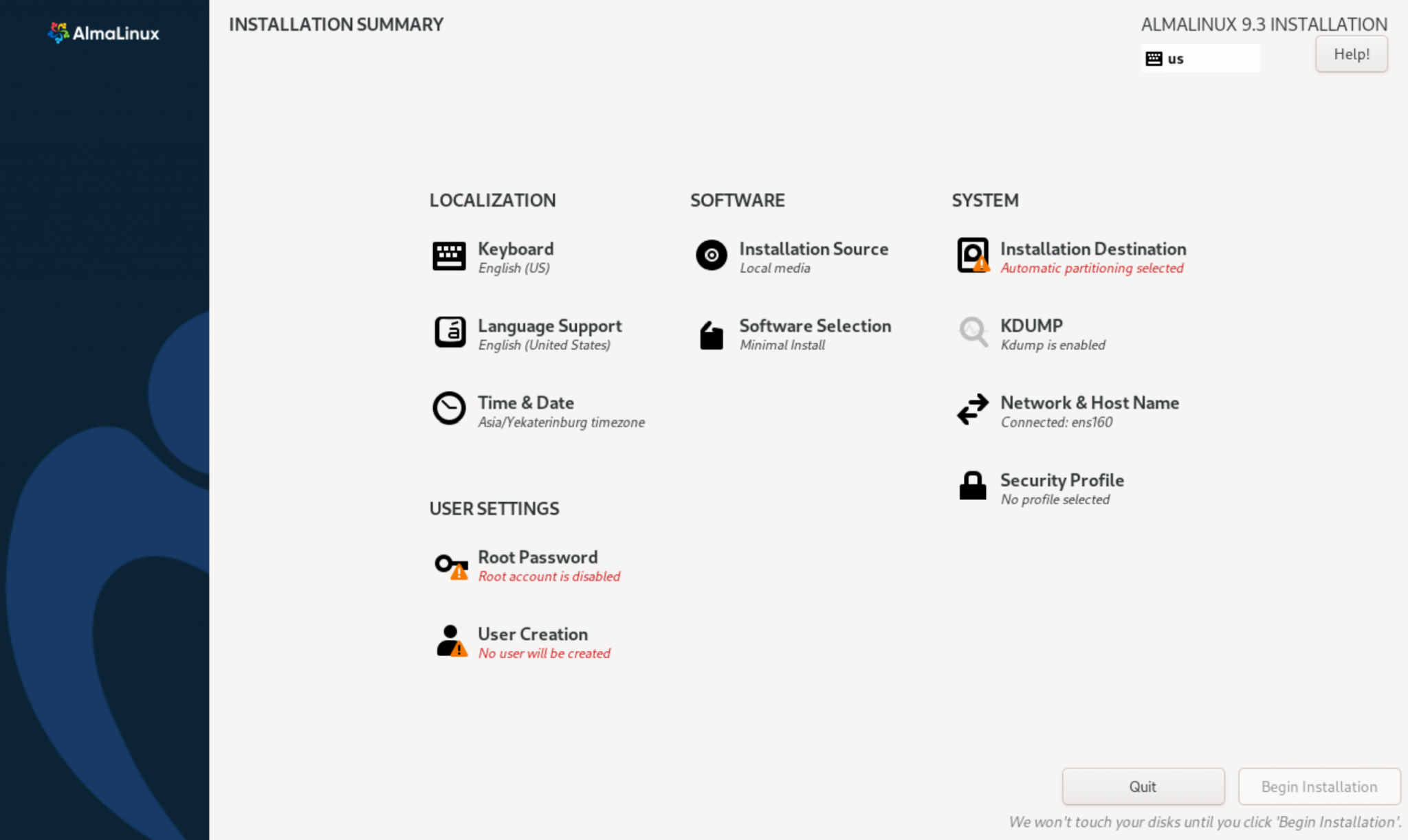 Instalación y configuración de Alma. Linux - Serverspace. Y